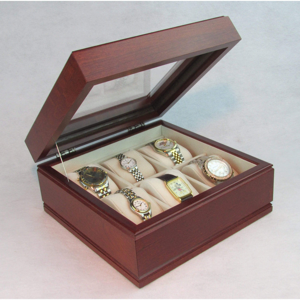 American Chest - The Lieutenant; Six Watch Glass Top Storage Chest ...