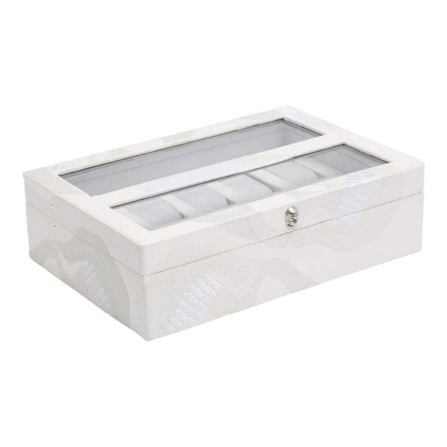 WOLF MEMENTO MORI 10PC WATCH BOX- White | Watch Winder Pros